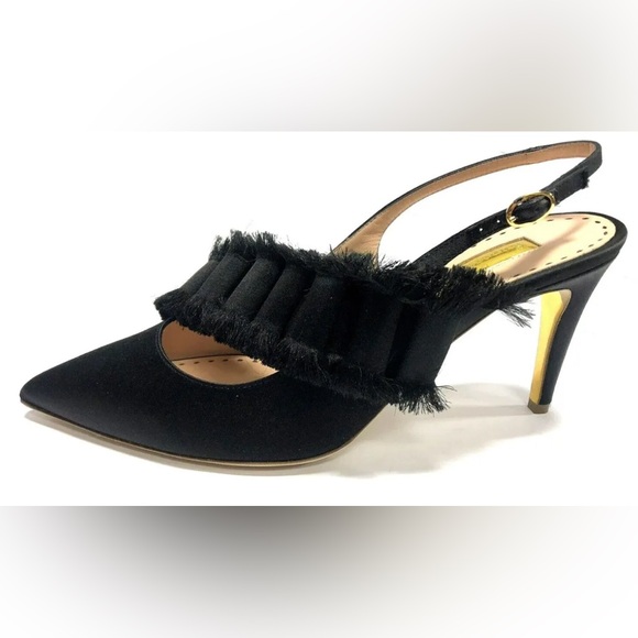 Rupert Sanderson | Shoes | Rupert Sanderson Womens Victoria Black Satin ...